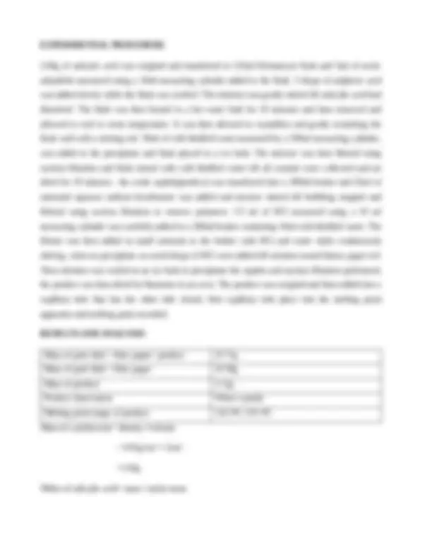 Synthesis of Acetyl Salicylic Acid (Aspirin) - CHE 334 Experiment 6 ...