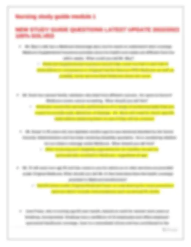 Nursing Study Guide Module 1 and 2 | Study Guides, Projects, Research ...