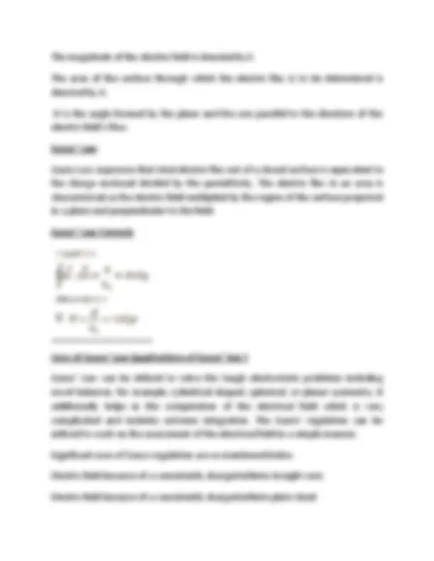 Electricity and Magnetism unit 1 | Study notes Physics | Docsity