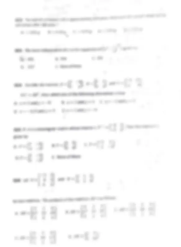 math 150 for natural science test 1 | Exams Mathematics | Docsity