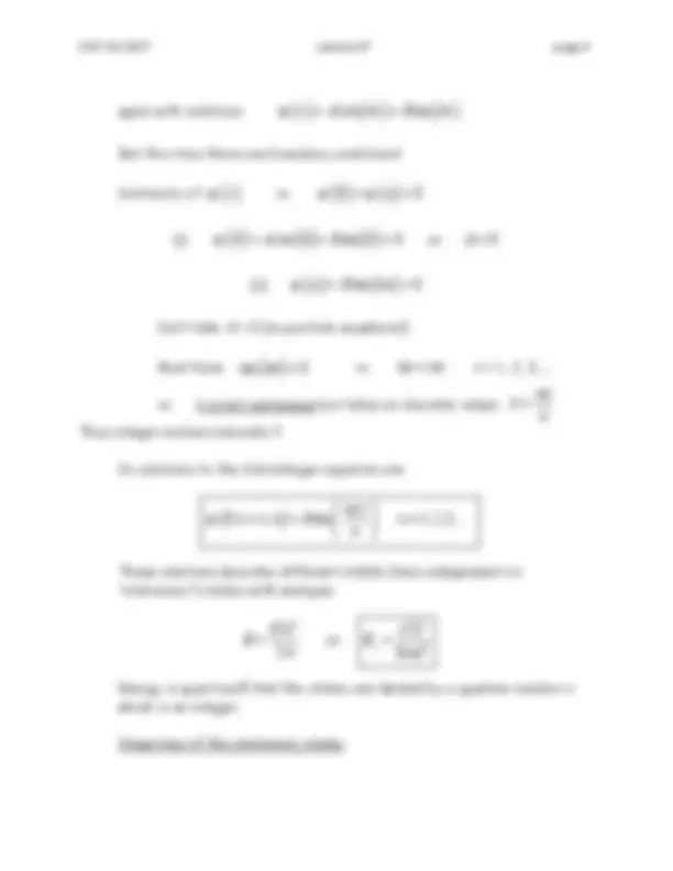 Solutions to the Schrödinger Equation for Free Particle and Particle in ...