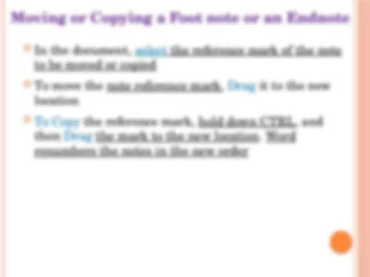 Introduction To Ms Word Lecture Notes Computer Applications Docsity