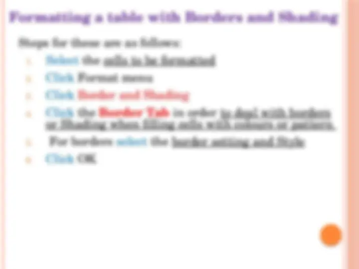 Introduction To Ms Word Lecture Notes Computer Applications Docsity