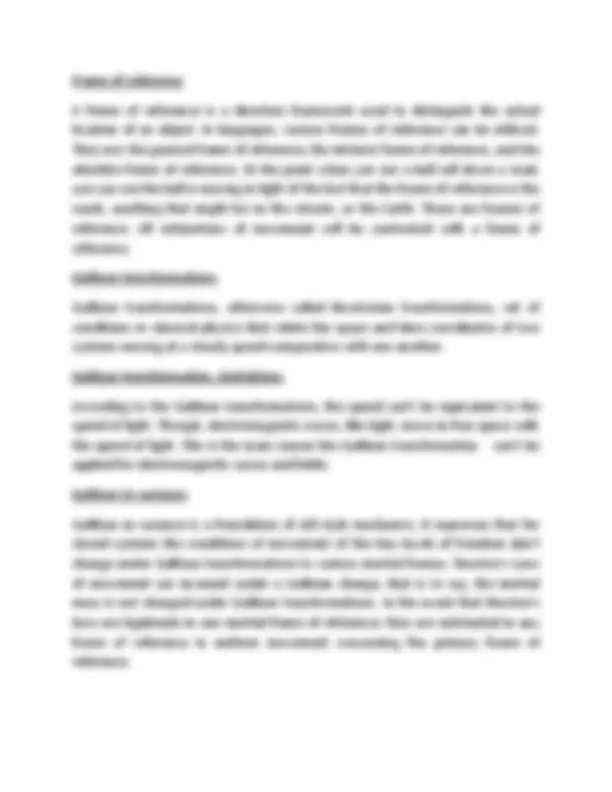 MECHANICS UNIT 8 Non-Inertial Systems | Study notes Physics | Docsity