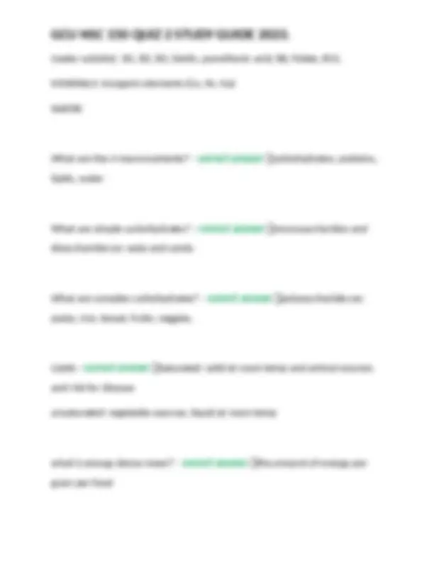 GCU NSC 150 QUIZ 2 STUDY GUIDE 2023 | Exams Nursing | Docsity