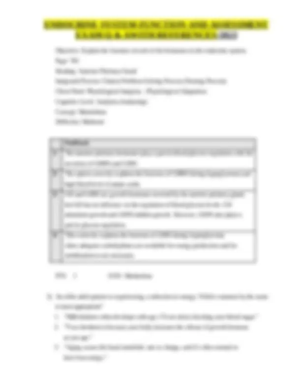 ENDOCRINE SYSTEM FUNCTION AND ASSESSMENT EXAM Q & AWITH REFERENCES/2023 ...