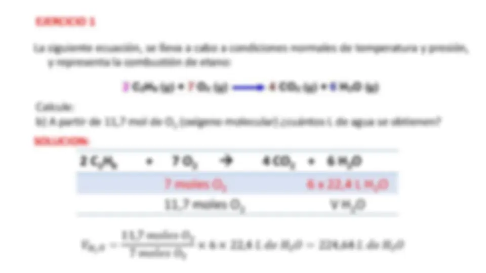 Ejercicios Resueltos de Estequiometría en Química General | Ejercicios ...