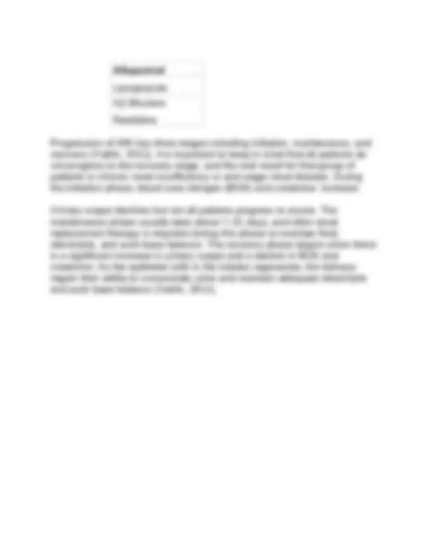 Acute Tubular Necrosis Critical Care | Lecture notes Nursing | Docsity