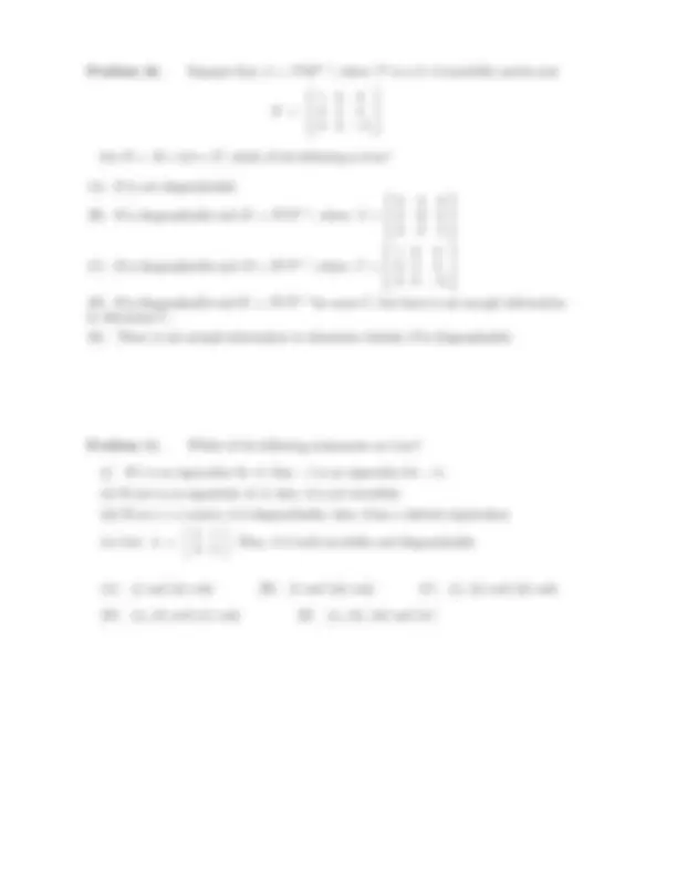 MA 265 Practice Test 2 (Dr. Park) | Exams Linear Algebra | Docsity