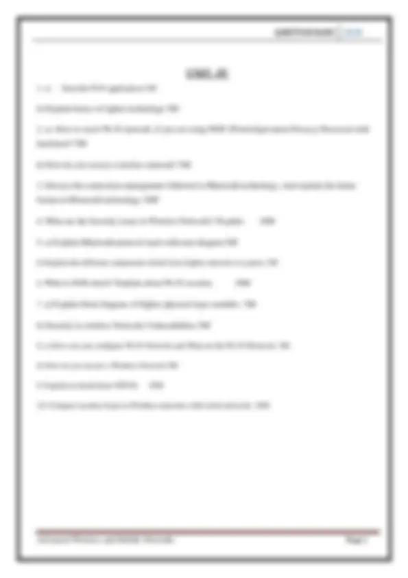 Question Bank for Advanced Wireless and Mobile Networks | Study notes ...