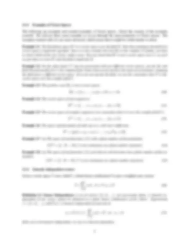 Linear Algebra Review 1 Outline | Exercises Linear Algebra | Docsity