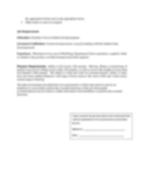 Job Description | Exams Surgical Pathology | Docsity