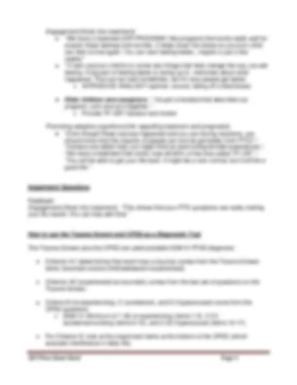 Trauma Screen and CPSS Cheat Sheet | Summaries Public Health | Docsity