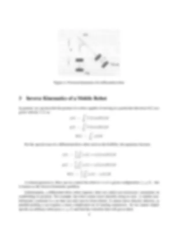1 Differential Drive Kinematics | Schemes and Mind Maps Differential Equations | Docsity