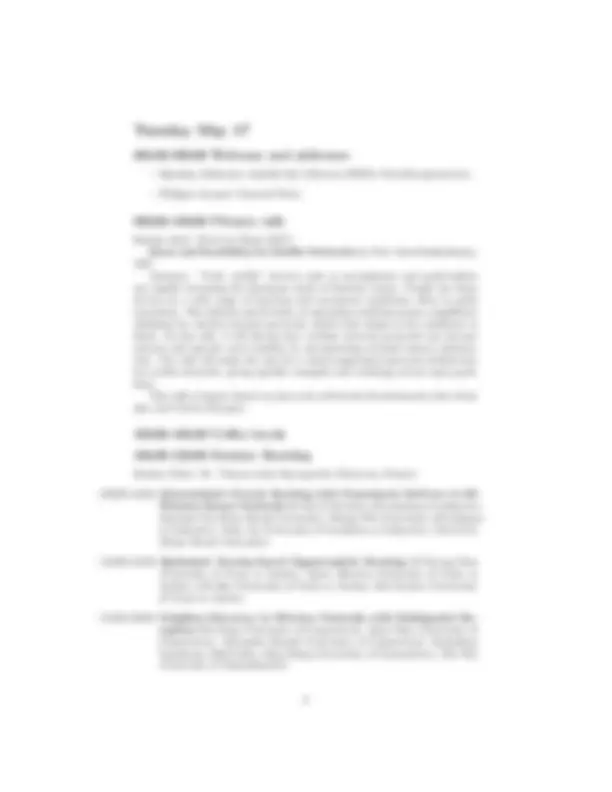 MOBIHOC 2011 CONFERENCE Program | Summaries Wireless Networking | Docsity