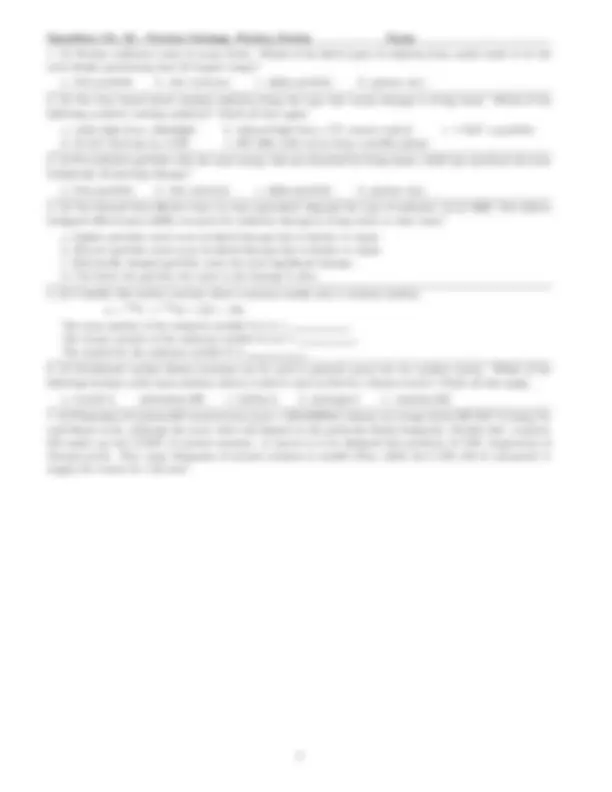 Gen. Phys. II Exam 6 - Chs. 31,32 - Nuclear Physics May. 11, 2021 | Exams Nuclear Physics | Docsity