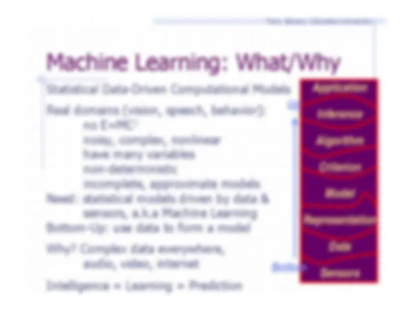 Tony Jebara | Lecture notes Machine Learning | Docsity