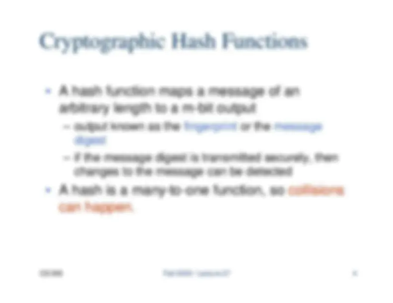 Introduction to Cryptography: Cryptographic Hash Functions | Lecture ...