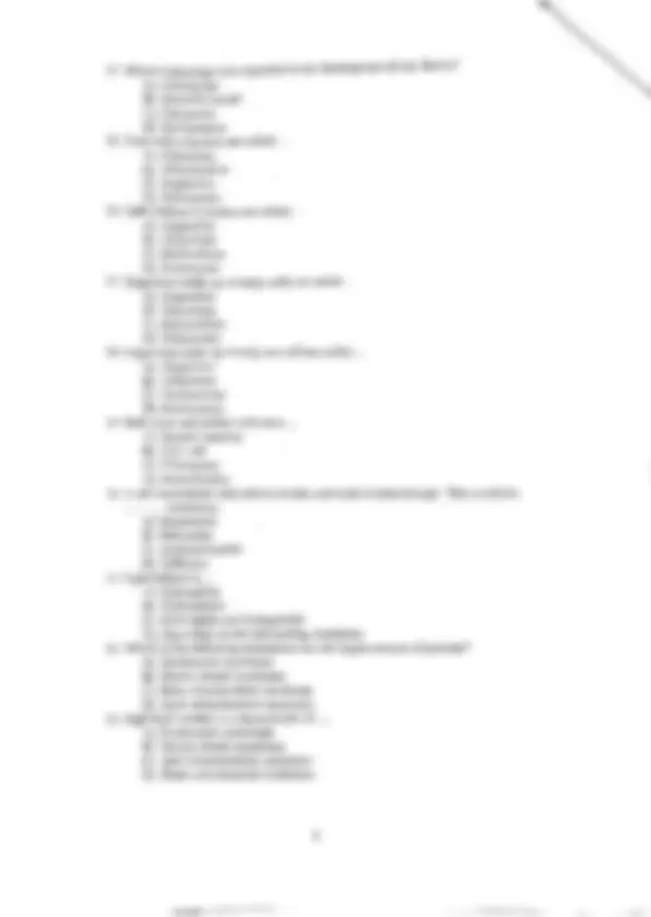 this a pass questions on boilogy | Quizzes Biology | Docsity