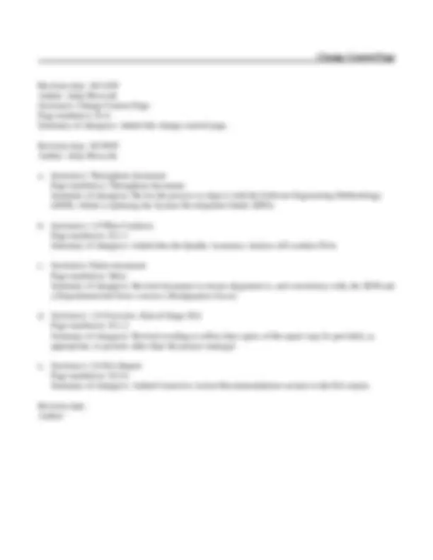 Software Engineering Methodology Appendix D In-Stage Assessment Process ...