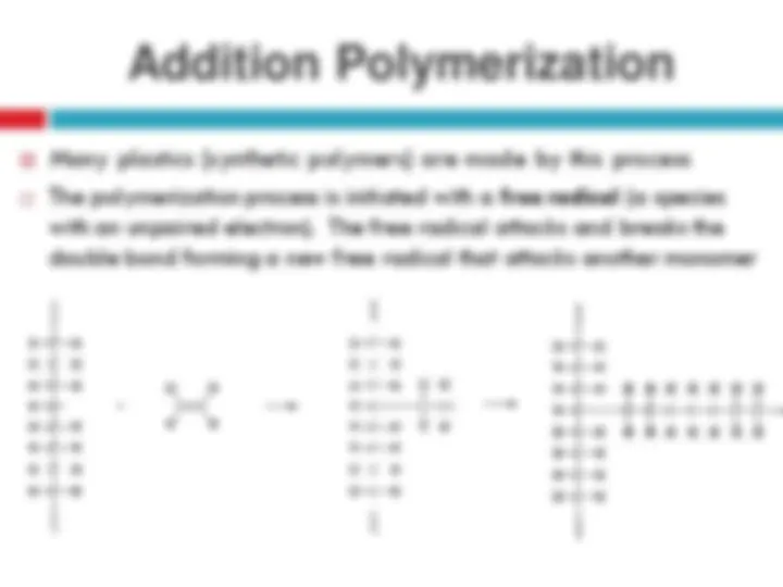 Organic Chemistry: Polymerization Reactions | Exams Chemistry | Docsity