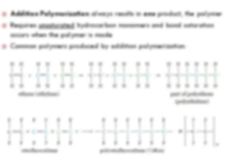Organic Chemistry: Polymerization Reactions | Exams Chemistry | Docsity