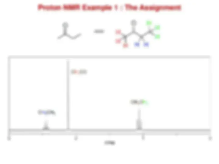 1H NMR Practice Problems | Study notes Chemistry | Docsity