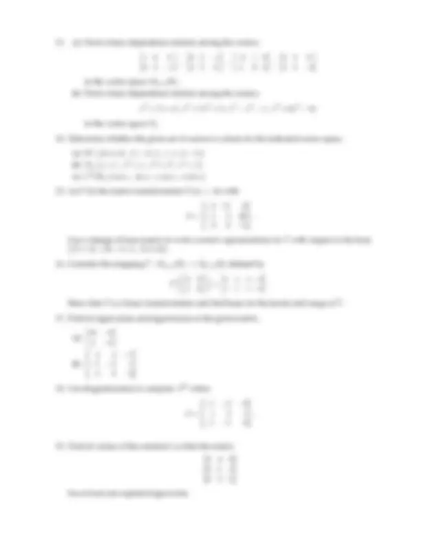 Calculus III Practice Problems: Linear Algebra and Differential ...
