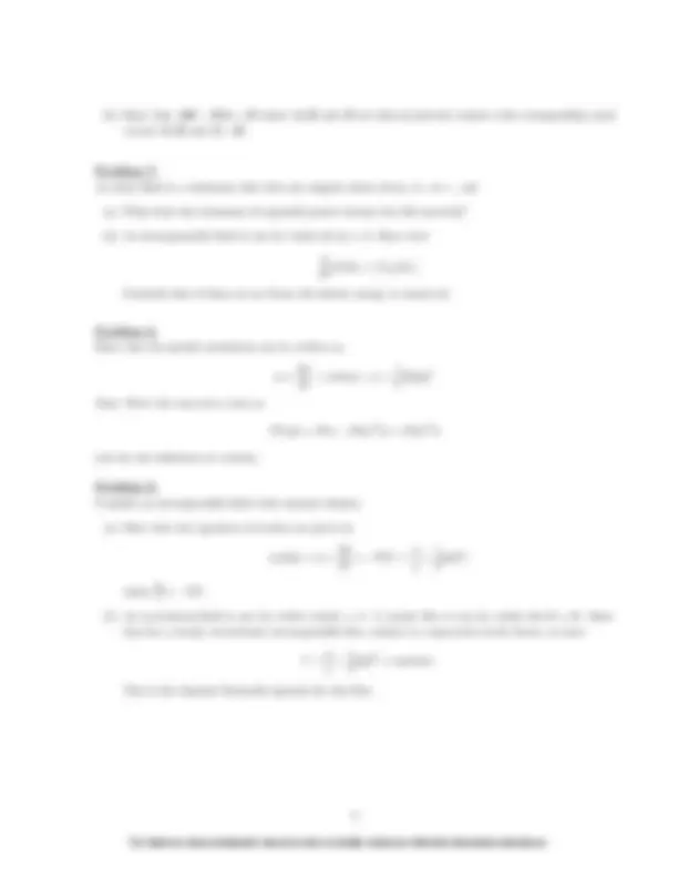 Continuum Physics Problem Set 5 | Assignments Fluid Mechanics | Docsity