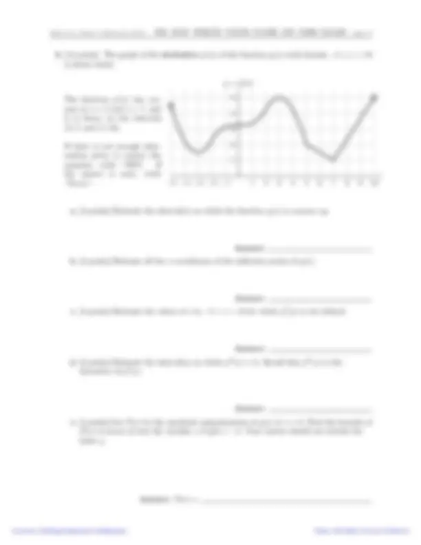Math 115 Exam 2 Practice Problems: Calculus and Optimization | Exams ...