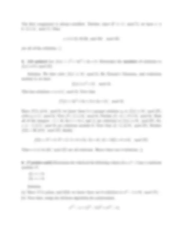 Math 490A Number Theory Midterm Exam Solution | Summaries Number Theory | Docsity