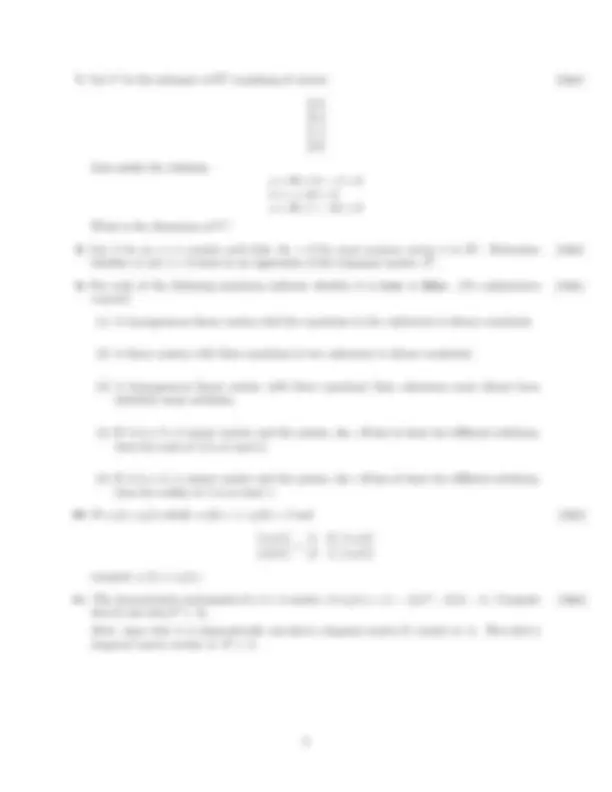 MA265 Linear Algebra — Practice Exam 2 | Exercises Algebra | Docsity