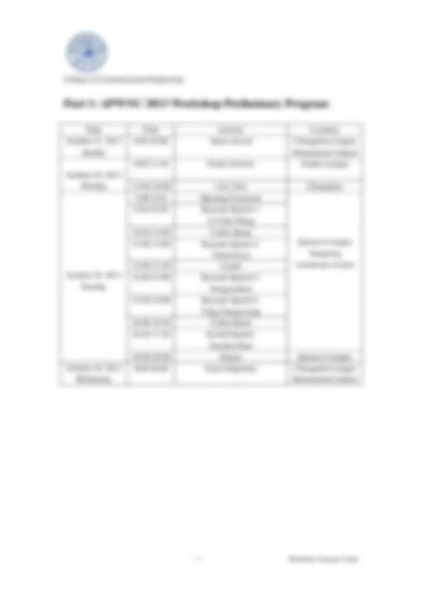 Workshop Program Guide | Summaries Wireless Networking | Docsity