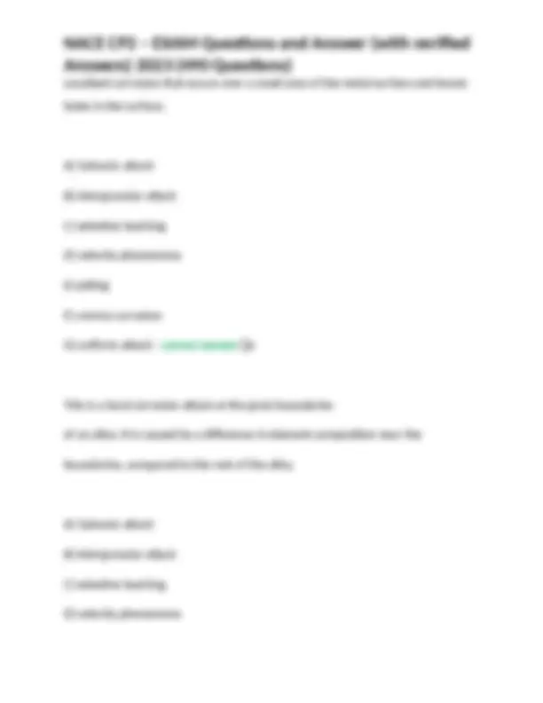 NACE CP2 – EXAM Questions and Answer (with verified Answers) 2023 (490 ...