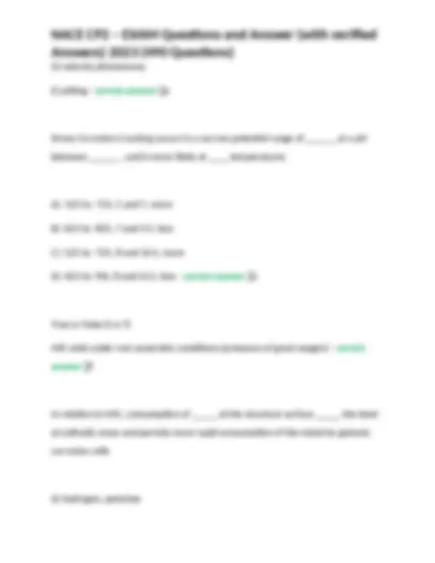 NACE CP2 – EXAM Questions and Answer (with verified Answers) 2023 (490 ...