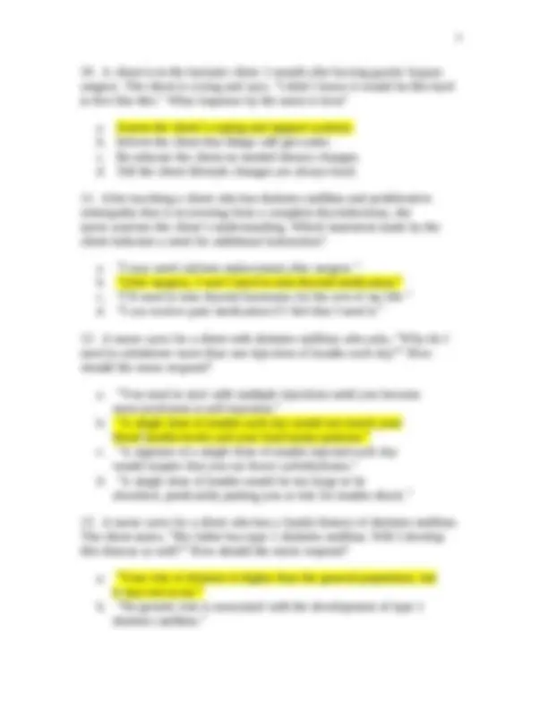 NUR1460C Module 6 Class Practice Quiz | Exams Nursing | Docsity