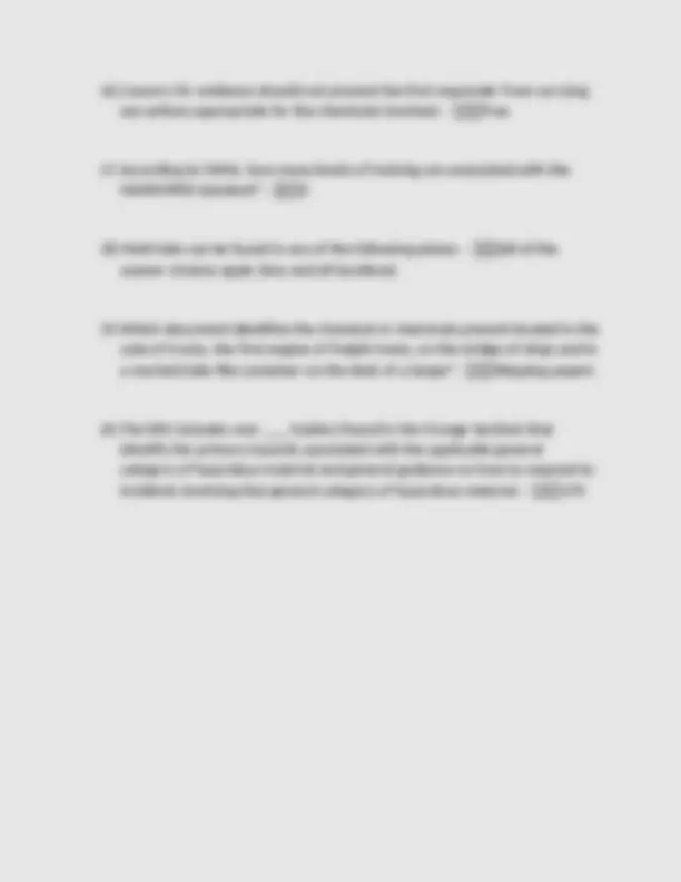 Hazmat First Responder Awareness (FRA) Level I Questions with Complete Solutions | Exams ...