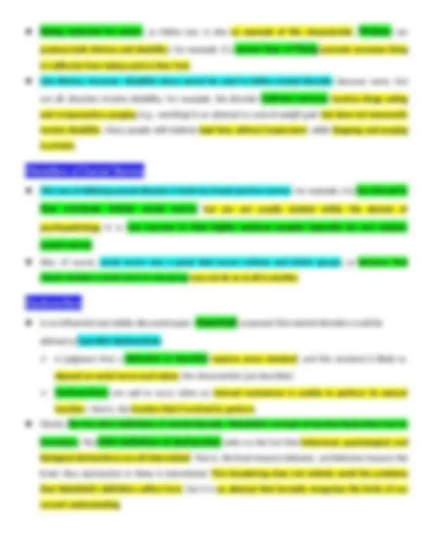 Abnormal Psychology Board Exam Reviewer | Study notes Psychology | Docsity