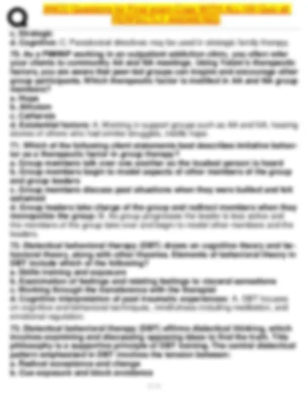 PSYCH 621 NP Review ANCC Questions for Final exam-Copy WITH ALL 100 ...