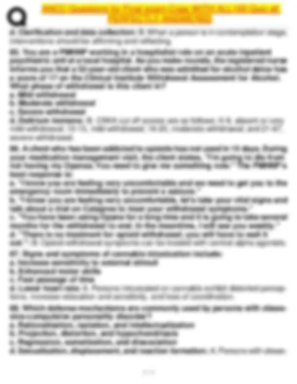 PSYCH 621 NP Review ANCC Questions for Final exam-Copy WITH ALL 100 ...