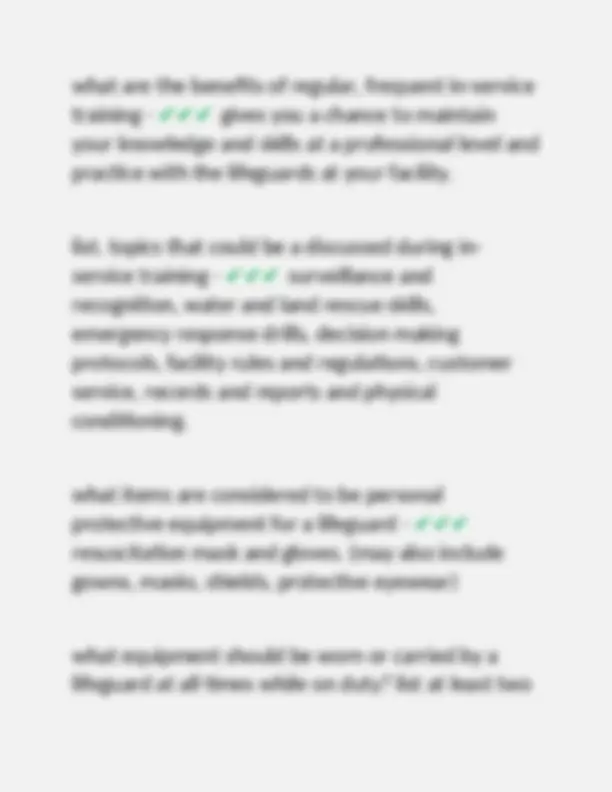 American Red Cross Lifeguard Written Exam Questions 2022/2023 | Exams ...