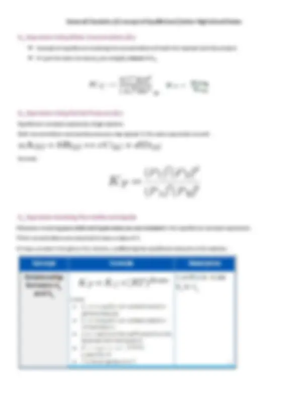 General Chemistry: The Concept of Equilibrium | Lecture notes Chemistry ...