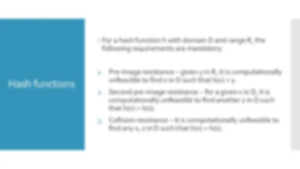 Cryptographic Hash Functions: MD5, SHA-1, SHA-3 - Lecture 4 | Lecture ...