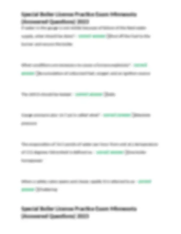 Special Boiler License Practice Exam Minnesota (Answered Questions ...