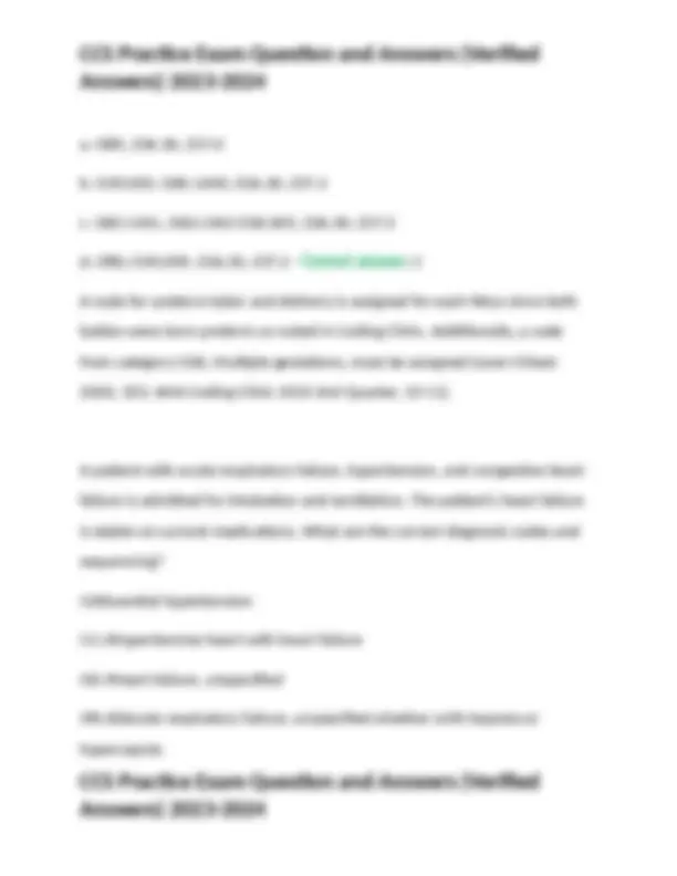 CCS Practice Exam Question and Answers (Verified Answers) 2023-2024 ...