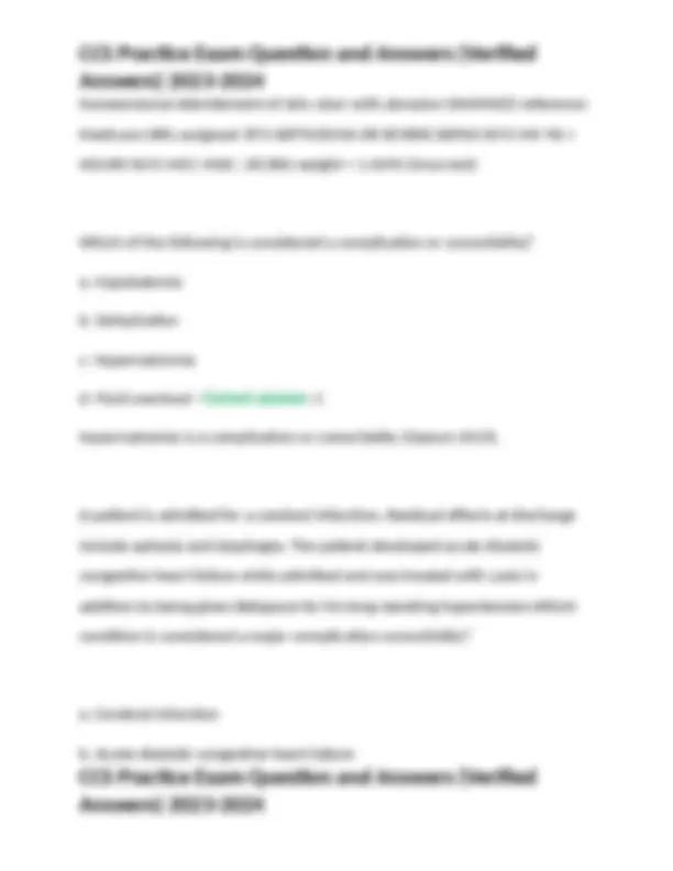 CCS Practice Exam Question and Answers (Verified Answers) 2023-2024 ...