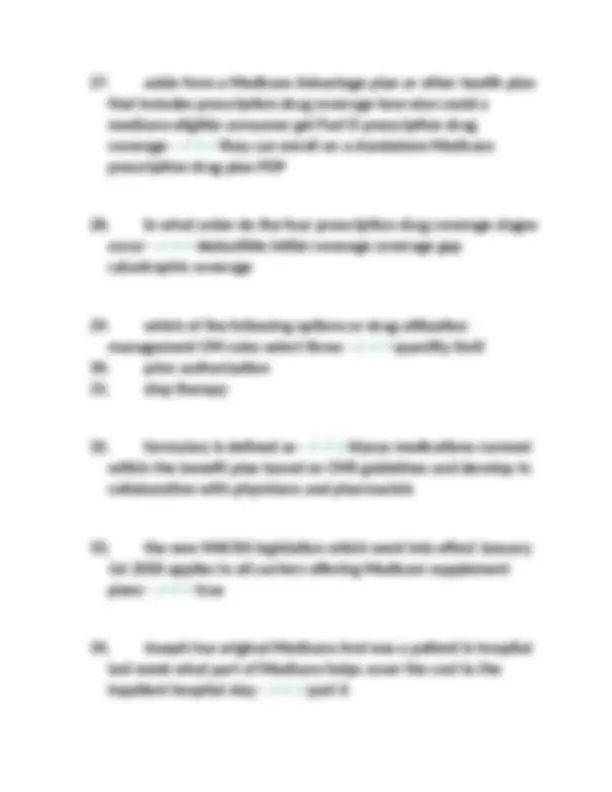 Medicare Basics Assessment: Key Aspects of Medicare | Exams Nursing ...