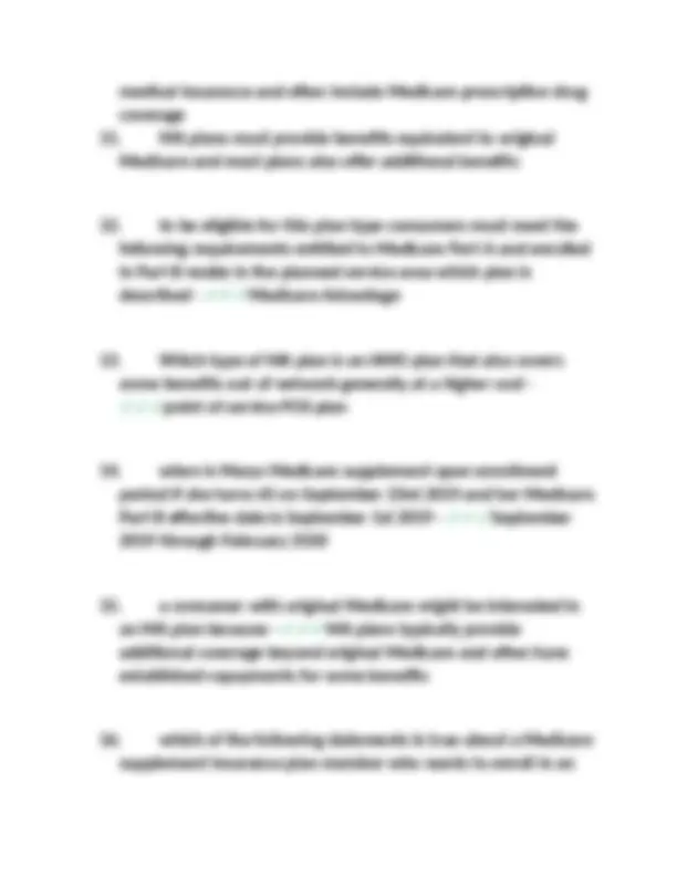 Medicare Basics Assessment: Key Aspects of Medicare | Exams Nursing ...