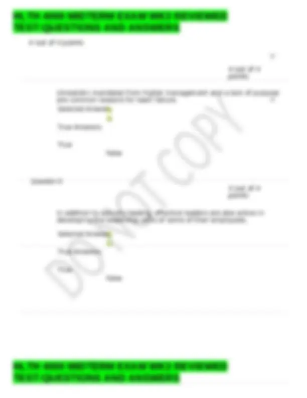HLTH 4000 MIDTERM EXAM WK3 REVIEWED TEST:QUESTIONS AND ANSWERS | Exams ...