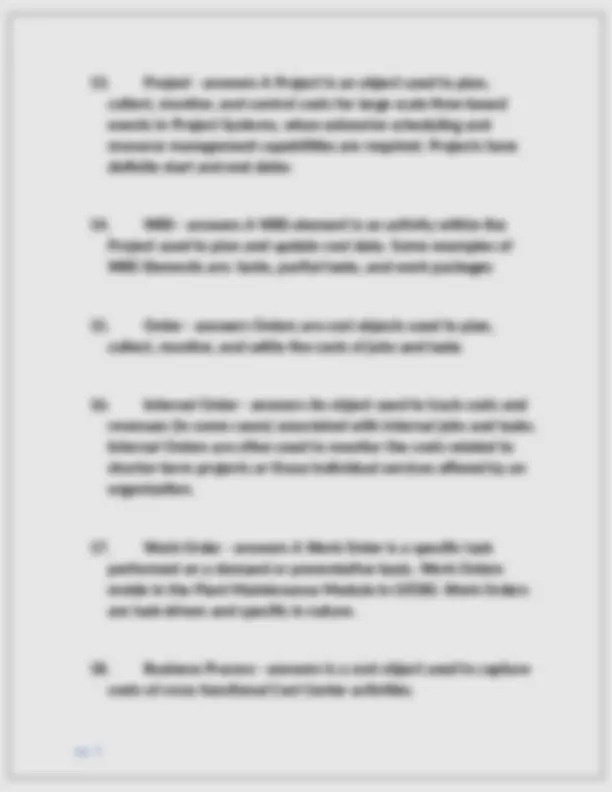 Summary GFEBS L230E Cost Management Process Overview | Exams Cost ...